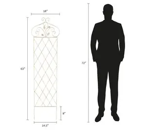 PURE GARDEN 63' Decorative Trellis For Climbing Plants