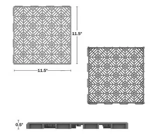 PURE GARDEN 30-pack Deck Tiles Interlocking Pat Io Tiles