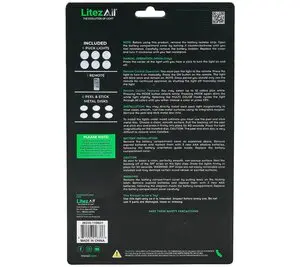 LITEZALL Colored Remote Controlled Puck Light 6 Pack