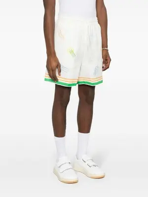 Casablanca Le Jeu Linen Shorts - Neutrals