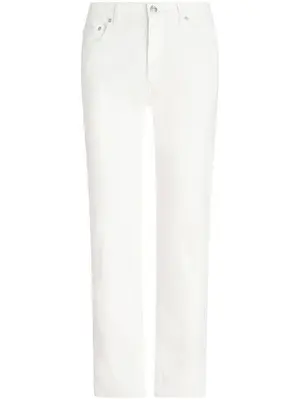 Etro Patterned Jacquard Straight-leg Jeans - White