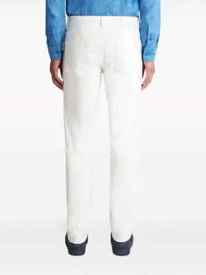 Etro Patterned Jacquard Straight-leg Jeans - White