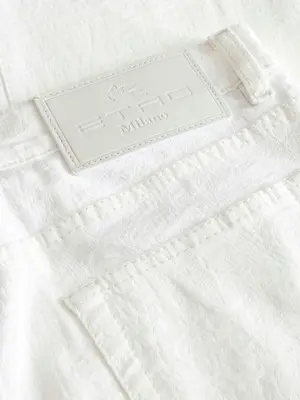 Etro Patterned Jacquard Straight-leg Jeans - White