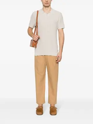 A.p.c. Jay Open-knit Polo Shirt - Neutrals