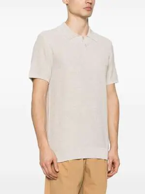 A.p.c. Jay Open-knit Polo Shirt - Neutrals