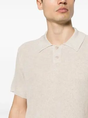 A.p.c. Jay Open-knit Polo Shirt - Neutrals