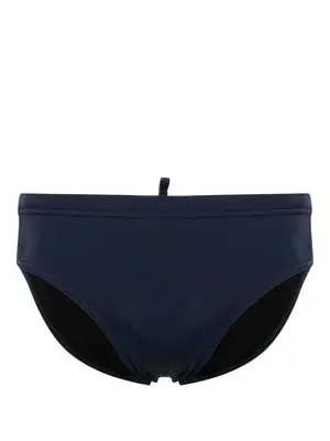 Dsquared2 Elasticated Swim Briefs With Rear Logo - Blue