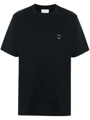 Maison Kitsuné Fox-patch Cotton T-shirt - Black