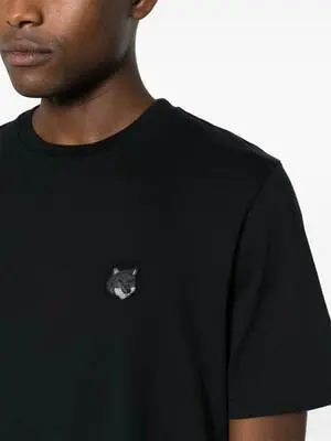 Maison Kitsuné Fox-patch Cotton T-shirt - Black