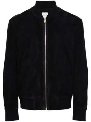 Paul Smith Suede Bomber Jacket - Blue
