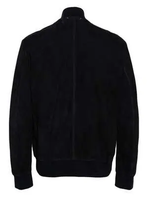 Paul Smith Suede Bomber Jacket - Blue