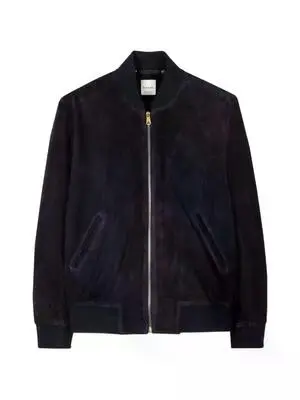 Paul Smith Suede Bomber Jacket - Blue