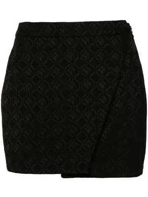 MARINE SERRE Moon Diamond Jacquard Miniskirt - Black