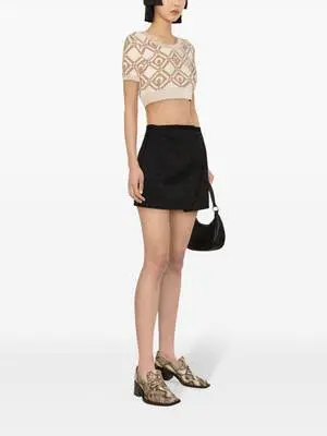 MARINE SERRE Moon Diamond Jacquard Miniskirt - Black