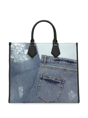 Dolce & Gabbana Logo-embroidered Denim-patchwork Tote Bag