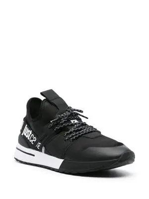 Just Cavalli Logo-print Panelled Sneakers - Black