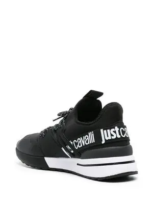 Just Cavalli Logo-print Panelled Sneakers - Black