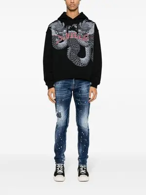 Dsquared2 Dragon-print Cotton Hoodie