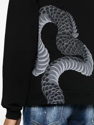 Dsquared2 Dragon-print Cotton Hoodie