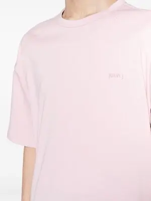 JUUN.J Side-zip Layered-hem T-shirt - Pink