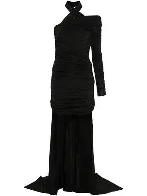 Giuseppe Di Morabito Asymmetric Draped Mini Dress