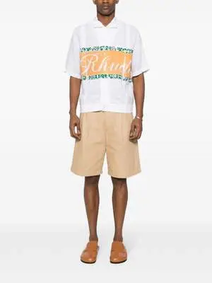 Rhude Logo-print Chambray Shirt