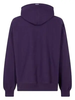 Supreme Box Logo Cotton Hoodie - Purple