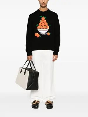 Casablanca Pyramide D'oranges Intarsia-knit Jumper - Black