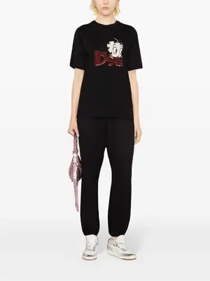 Dsquared2 X Betty Boop Cotton T-shirt - Black