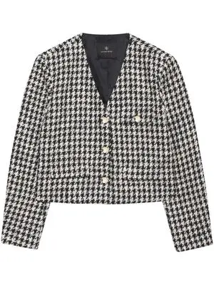ANINE BING Cara Houndstooth Blazer