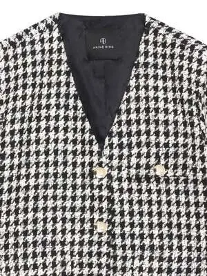 ANINE BING Cara Houndstooth Blazer