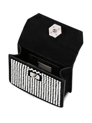 Philipp Plein Crystal-embellished Suede Tote Bag