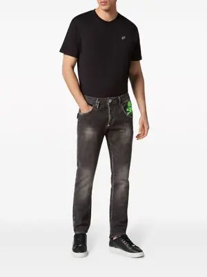 Philipp Plein Skull-print Straight-leg Jeans
