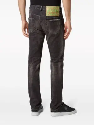 Philipp Plein Skull-print Straight-leg Jeans