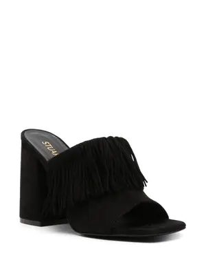STUART WEITZMAN Tia Fringe Sandals - Black