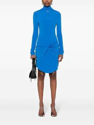 Off-White Twisted Mini Dress - Blue