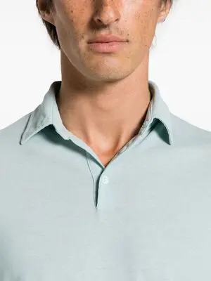 ZANONE Short-sleeve Cotton Polo Shirt - Blue