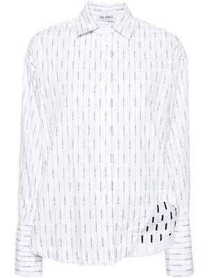 Attico Eliza Logo-print Shirt - White