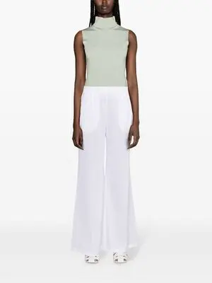 Fabiana Filippi Wide-leg Linen Trousers - White