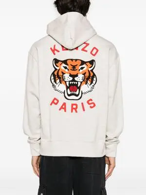 Kenzo Lucky Tiger Logo-embroidered Hoodie