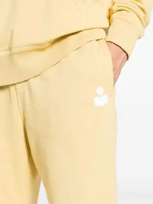 MARANT Mailesco Logo-flocked Track Pants - Yellow