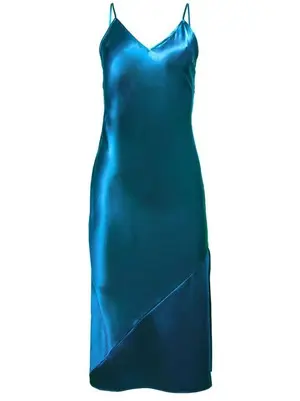 FLEUR DU MAL Silk Satin Slip Dress