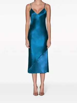 FLEUR DU MAL Silk Satin Slip Dress