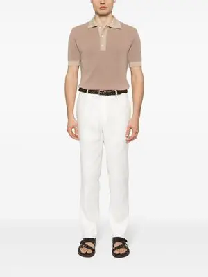 LARDINI Slim-fit Chino Trousers - Neutrals