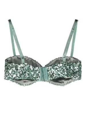 Moschino Sequined Sweetheart-neck Bra