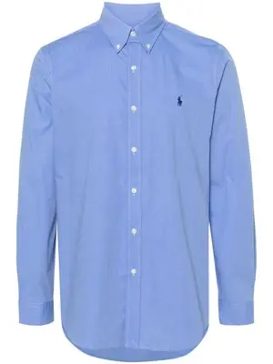 Polo Ralph Lauren Polo Pony-embroidered Poplin Shirt - Blue
