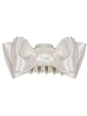 JENNIFER BEHR Agatha Bow Hair Clip - White