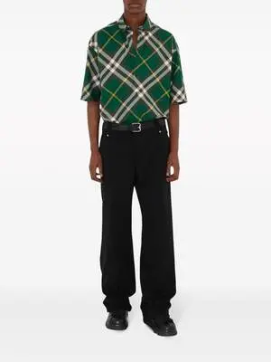 Burberry Logo-embroidered Plaid Shirt