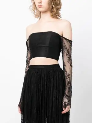 MACGRAW Jealousy Laced Cropped Top