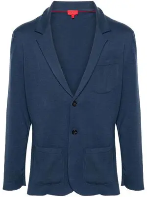Isaia Single-breasted Ribbed-knit Cardigan